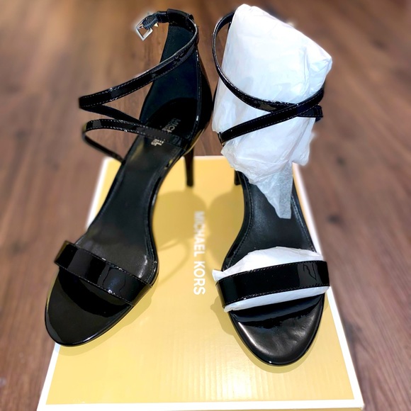 Shoes | Michael Kors Ava Mid Sandal Black | Poshmark